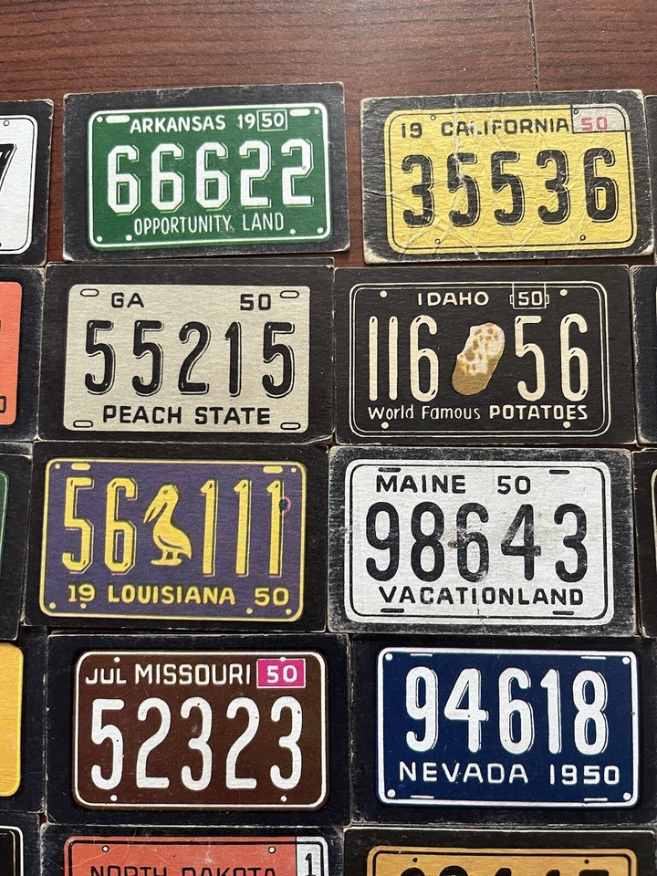 1950 TOPPS LICENSE PLATE CARDS | eBay