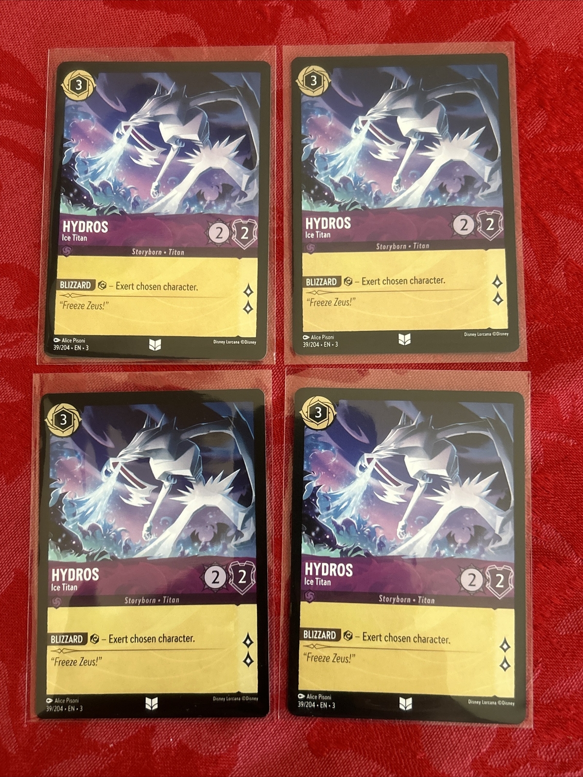 x4 Disney Lorcana Inklands - Hydros - Ice Titan - 39/204 - x4 | eBay