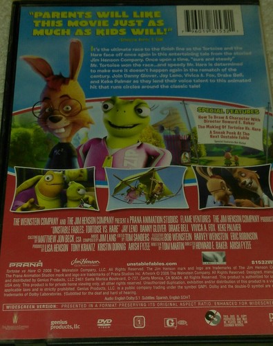 Unstable Fables Tortoise Vs. Hare DVD 65935820147| eBay