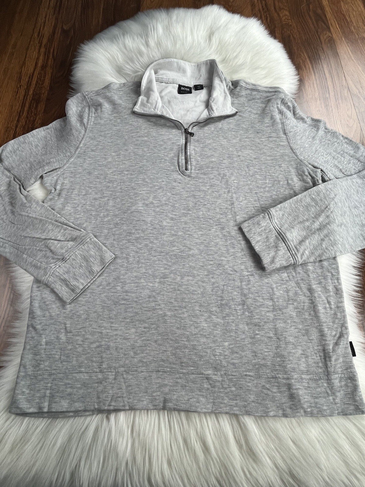 Boss Hugo Boss 1/4 Zip Up Regular fit Sweater Mens Sz XL tight fit READ ...