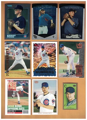 KERRY WOOD 1997 BOWMAN CHROME ROOKIE BASEBALL CARD & OTHERS CHICAGO ...