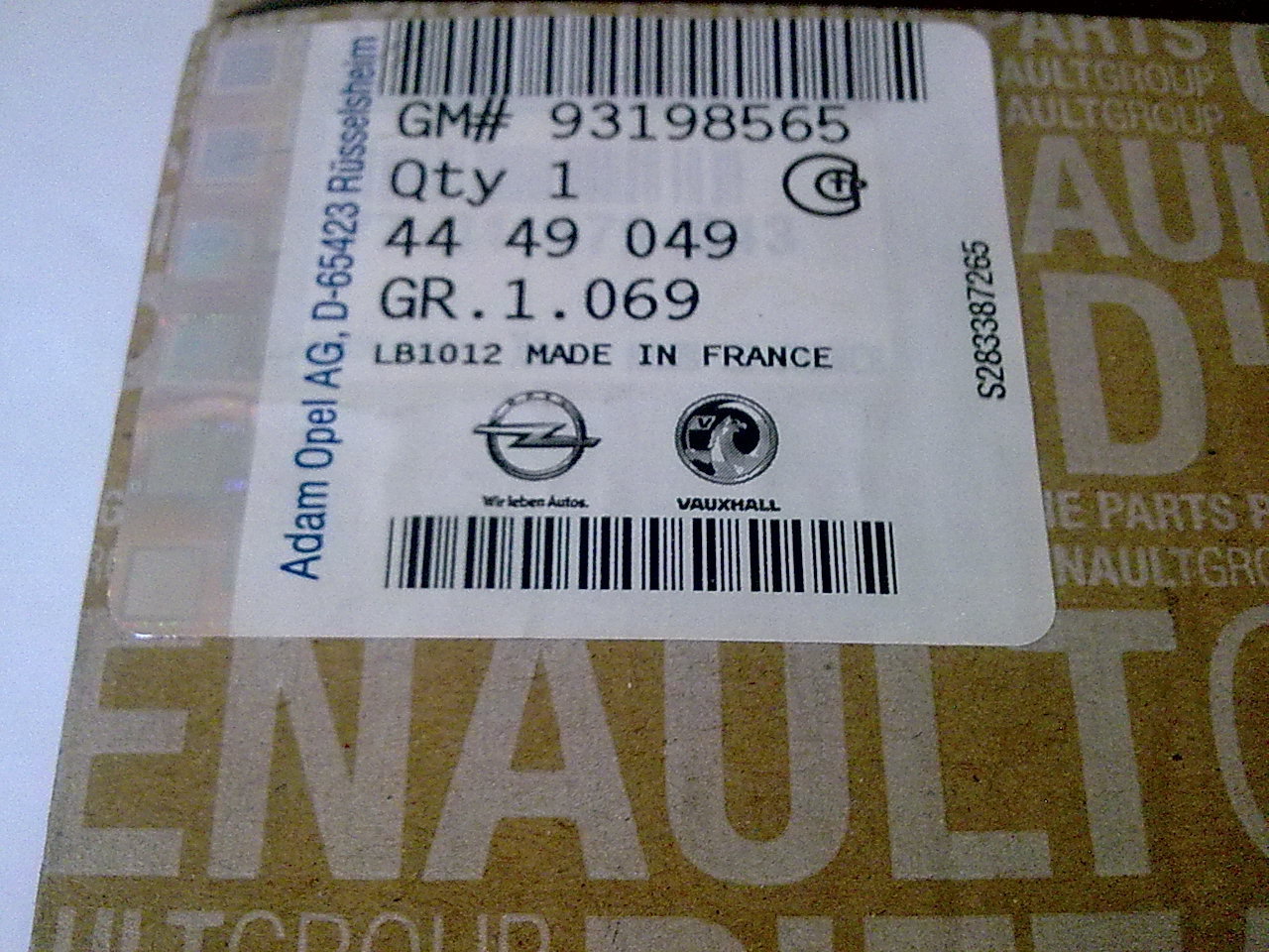 RENAULT VAUXHALL OPEL GENUINE VIVARO MOVANO WATER PUMP #93198565 ...