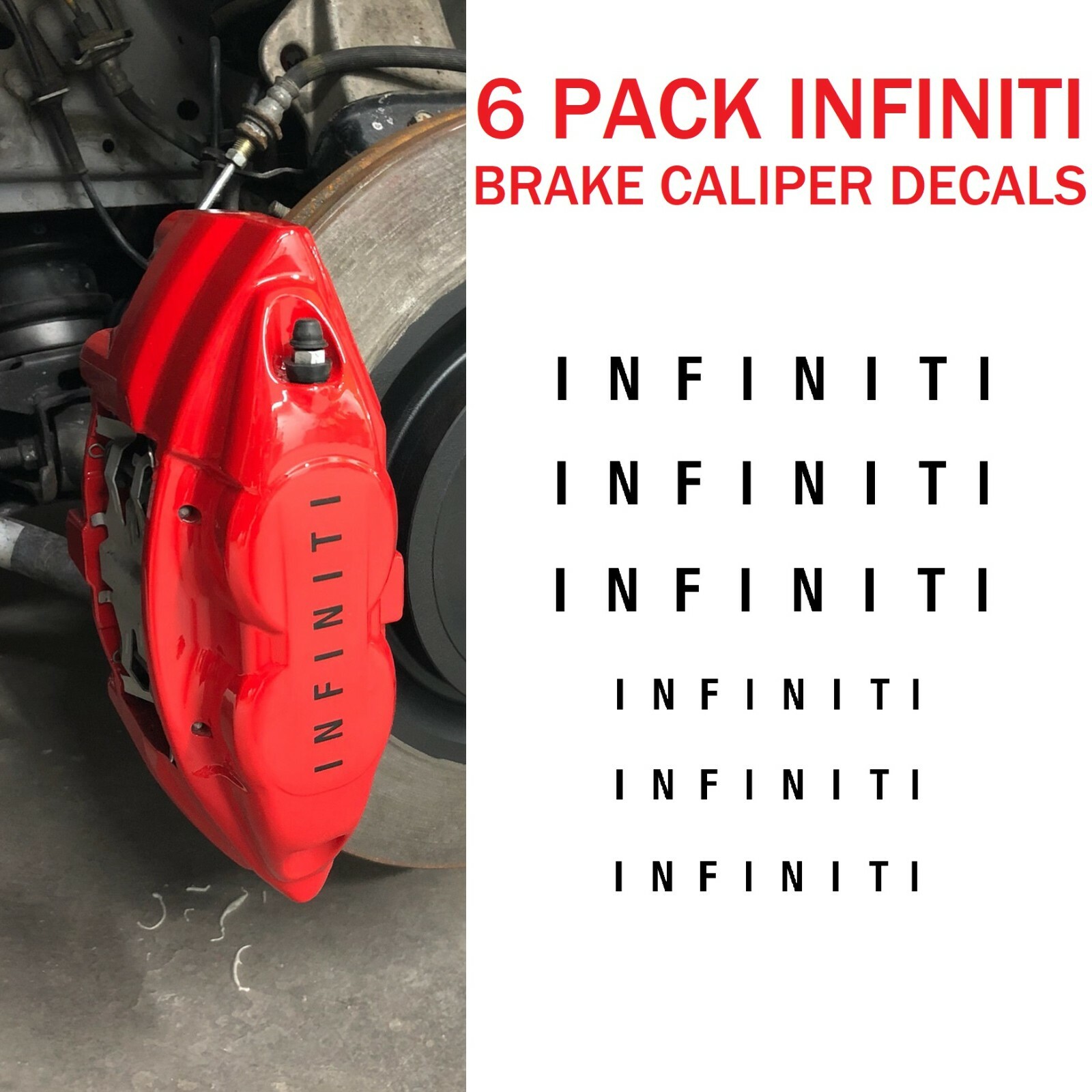 Infiniti Brake Caliper Decal High Temp Sticker Vinyl Akebono Calipers ...