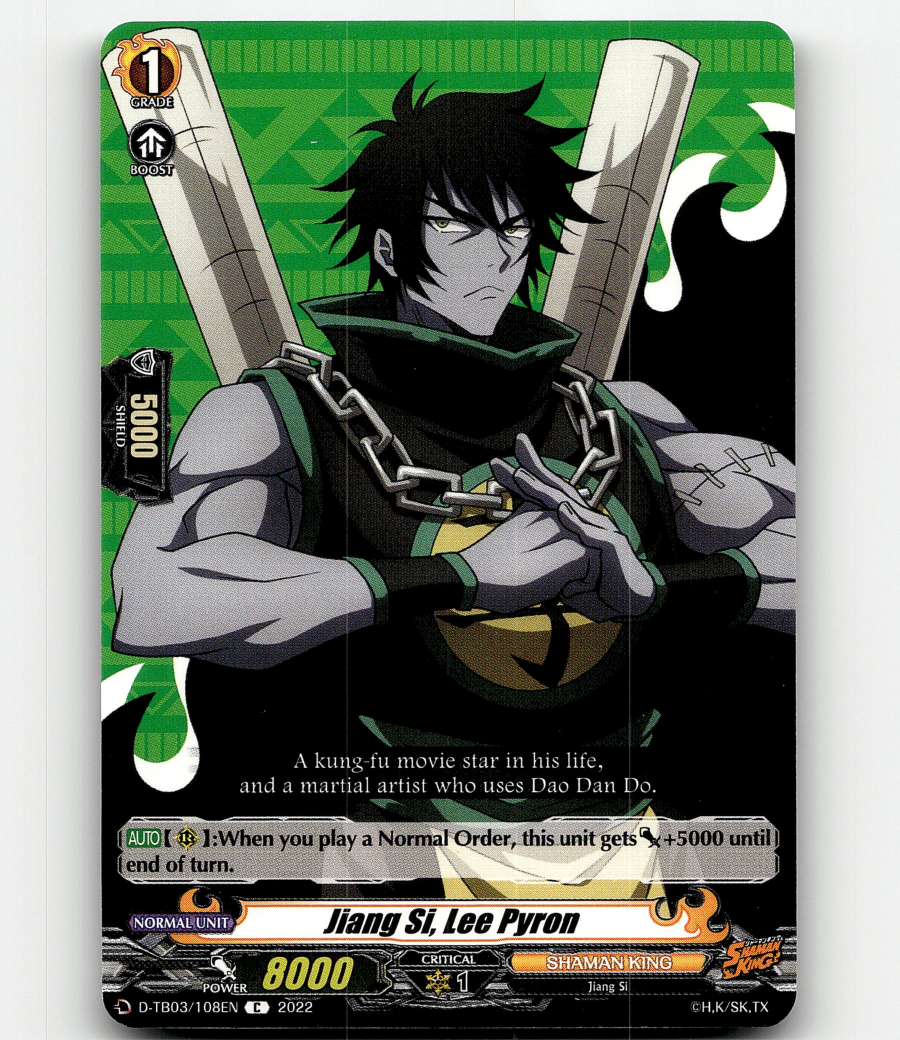 Cardfight!! Jiang Si, Lee Pyron Shaman King D-TB03/108EN - C | eBay
