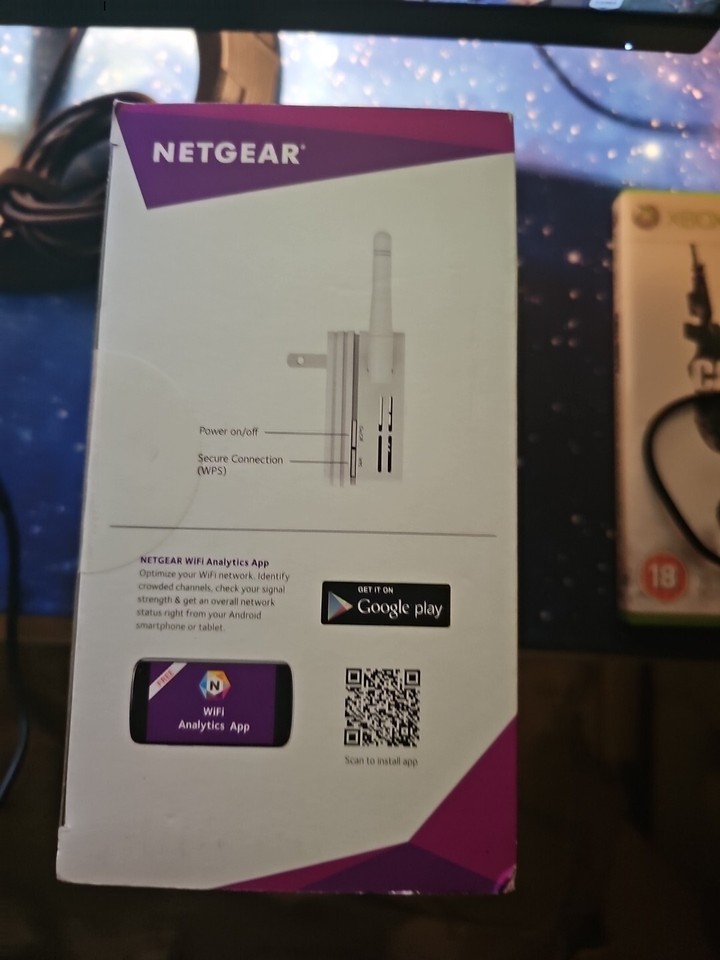 NETGEAR WiFi Range Extender WN3000RPv3 N300 Range Works With Any WiFi ...