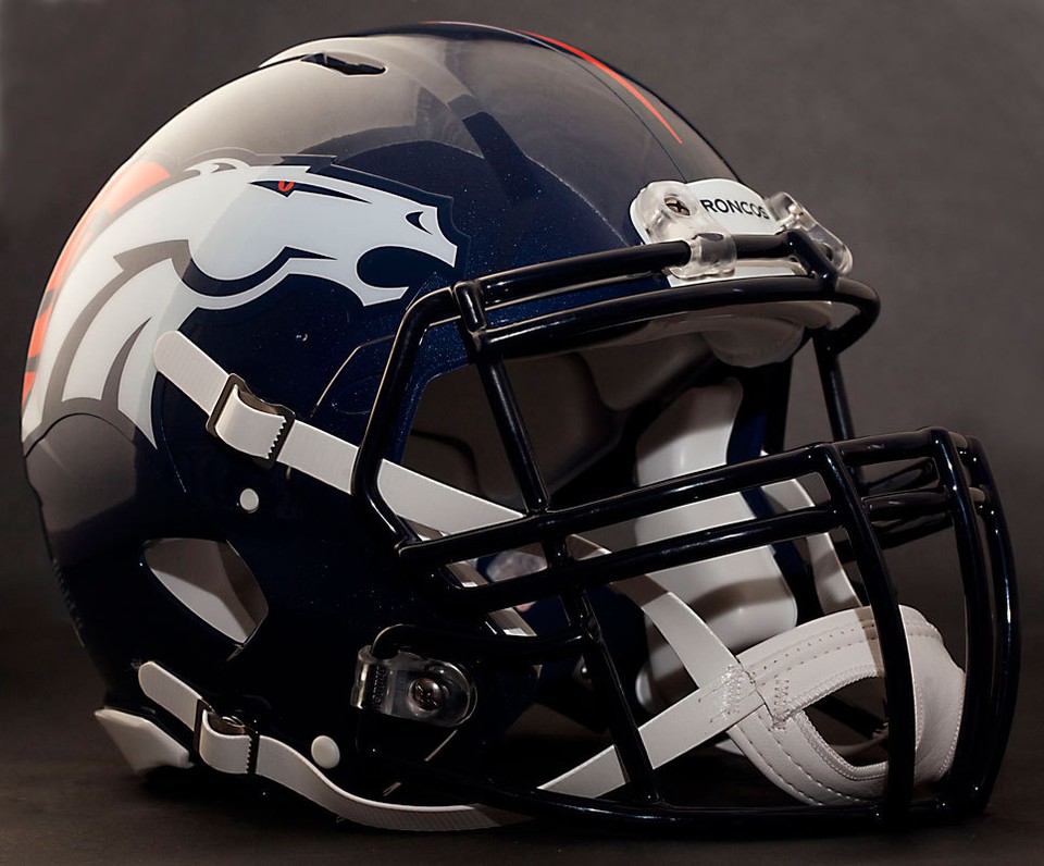 DENVER BRONCOS NFL Authentic GAMEDAY Football Helmet w/ S2BDC-SP ...