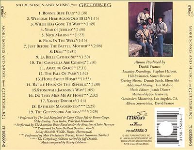 Gettysburg: more Songs & Music from the Movie by Original Soundtrack ...