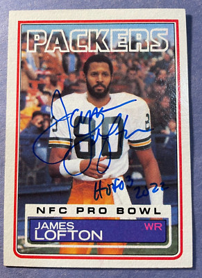 SIGNED JAMES LOFTON 1983 TOPPS FOOTBALL CARD AUTOGRAPHED - HOF ...