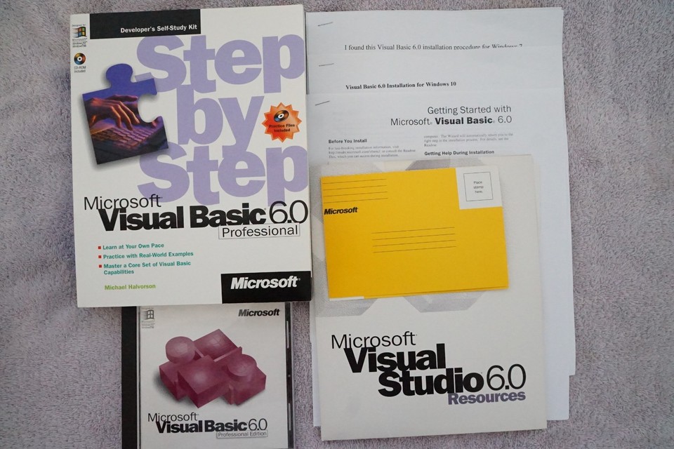 Microsoft Visual Basic Professional 6.0 PRO 6 BOX ~ Windows 7 10 11 203 ...