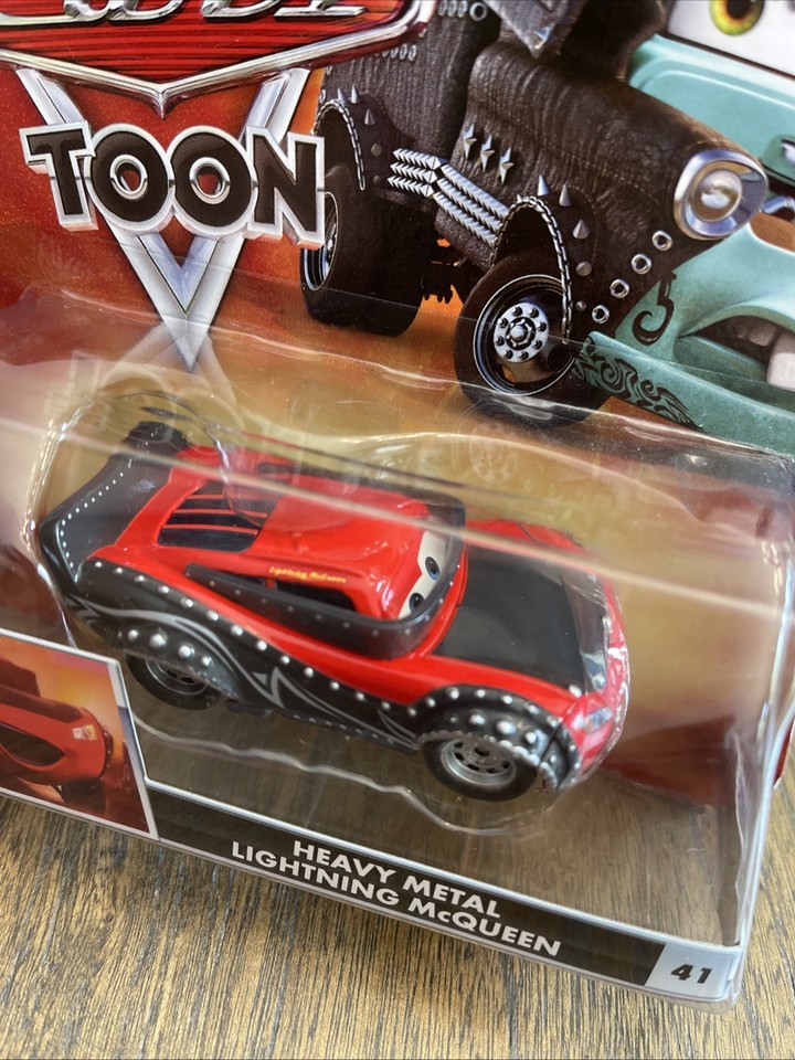 Disney Pixar Cars TOON HEAVY METAL LIGHTNING MCQUEEN Toy 1:55 Diecast ...