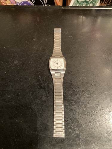Timex Q Square M Cell Quartz Watch with Stainless Bracelet Vintage | eBay
