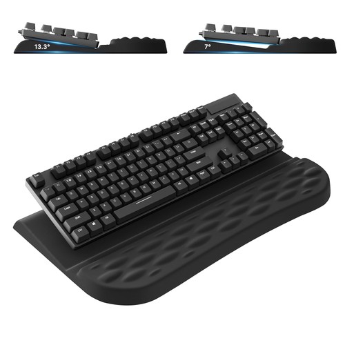 Laborio Computer Keyboard Wrist Rest for Desktop, 2 Angle Adjustment ...