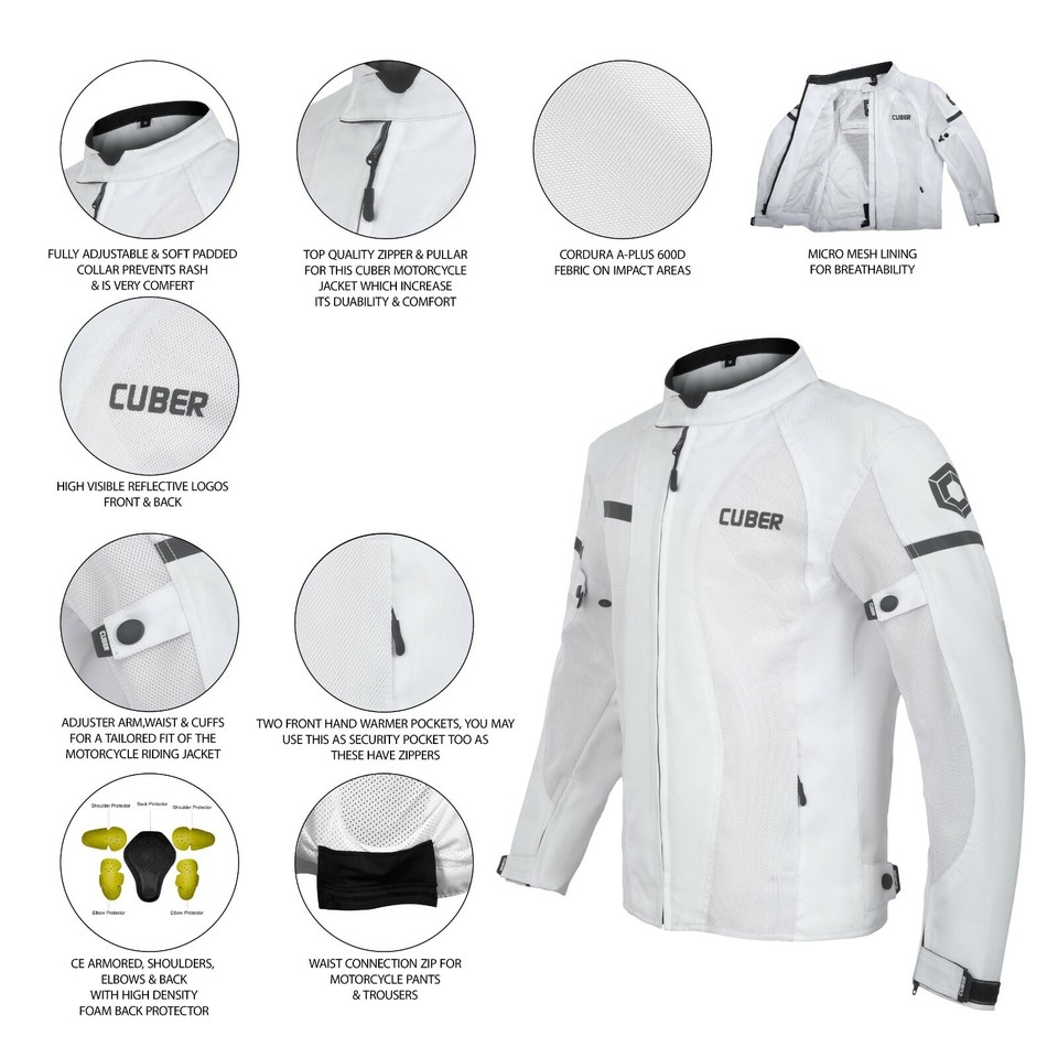 Motorcycle Mesh Jacket Riding Air Biker Men Jacket CE Armored ...