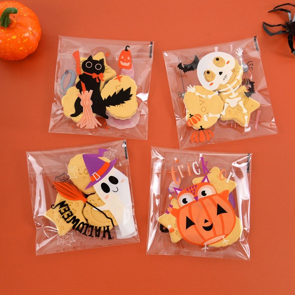 100PCS Halloween Trick Or Treat Sweet Biscuit Cookie Gift Candy Loot ...