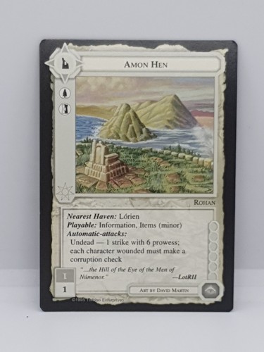 Amon Hen LIMITED BLACK BORDER METW CCG MIDDLE EARTH THE WIZARDS MECCG ...