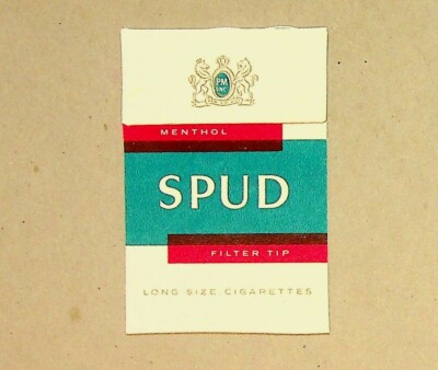 Spud Menthol Filter Tip Long Size Vintage Empty Cigarette Pack United ...