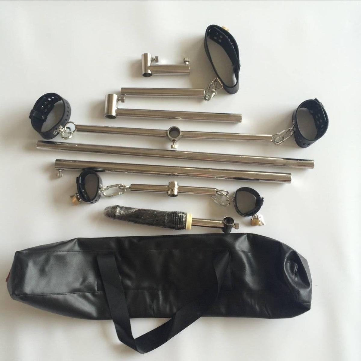 Stainless Steel Spreader Bar Heavy Ankle Cuffs Handcuffs Collar Rack SM ...