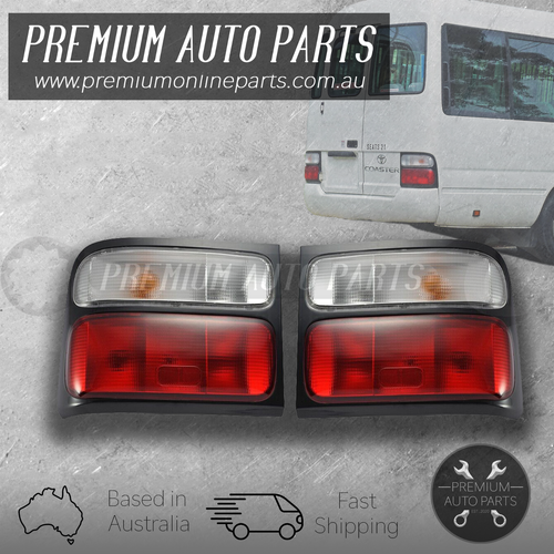 Tail Light Lamp Rear PAIR suits Toyota Coaster Bus BB40 BB50 3RD Gen ...