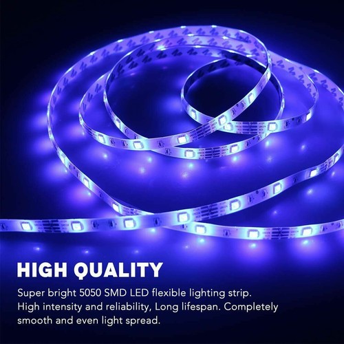Led Strip Lighting 5M 16.4 Ft 5050 RGB 150 LEDs Flexible Color Changing ...