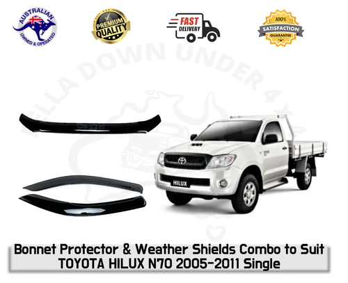 Bonnet Protector Weather Shields To Suit TOYOTA HILUX N70 2005-2011 ...