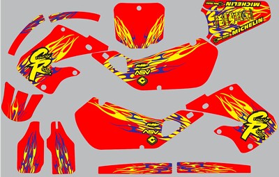 Graphic Kit for 1997-1999 Honda CR250 CR 250 Decals Crazy Rider sticker ...