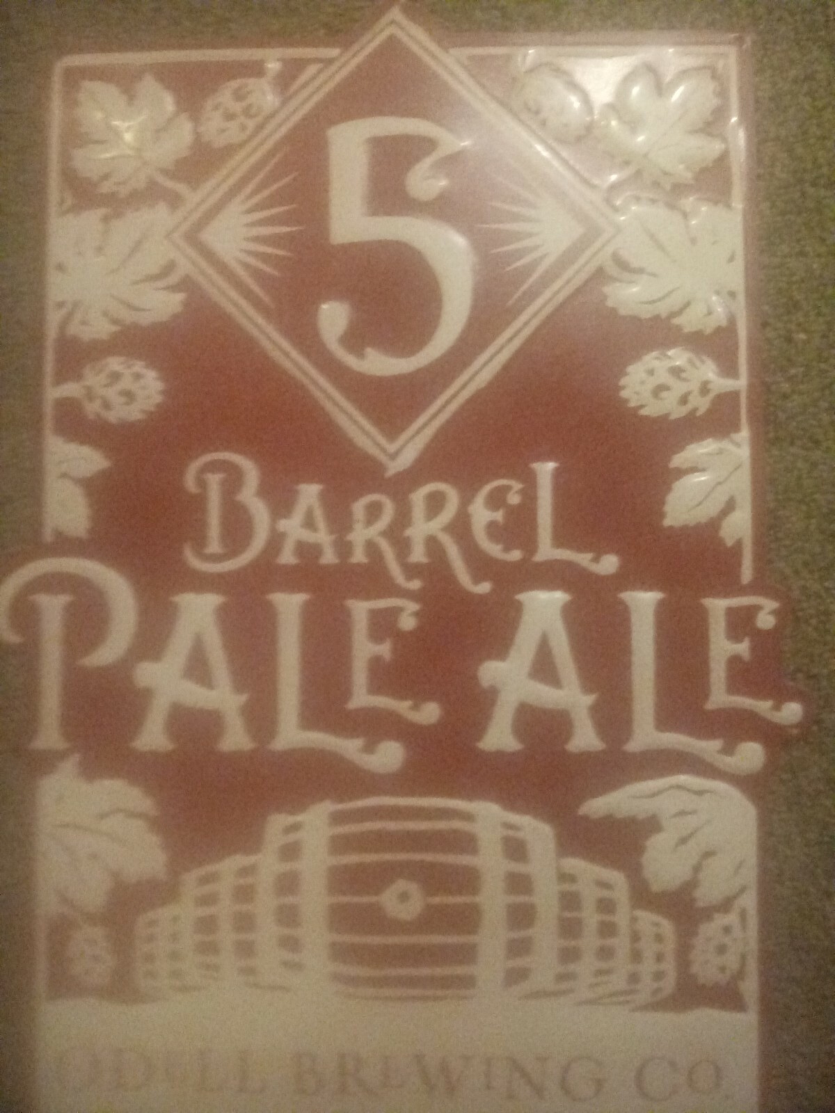 ODELL BREWING CO BARREL PALE ALE 5 METAL BAR SIGN MAN CAVE 13 1/2" x 18 ...