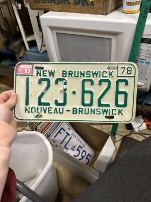 1978 New Brunswick License Plate 123-626 Nouveau- Brunswick | eBay