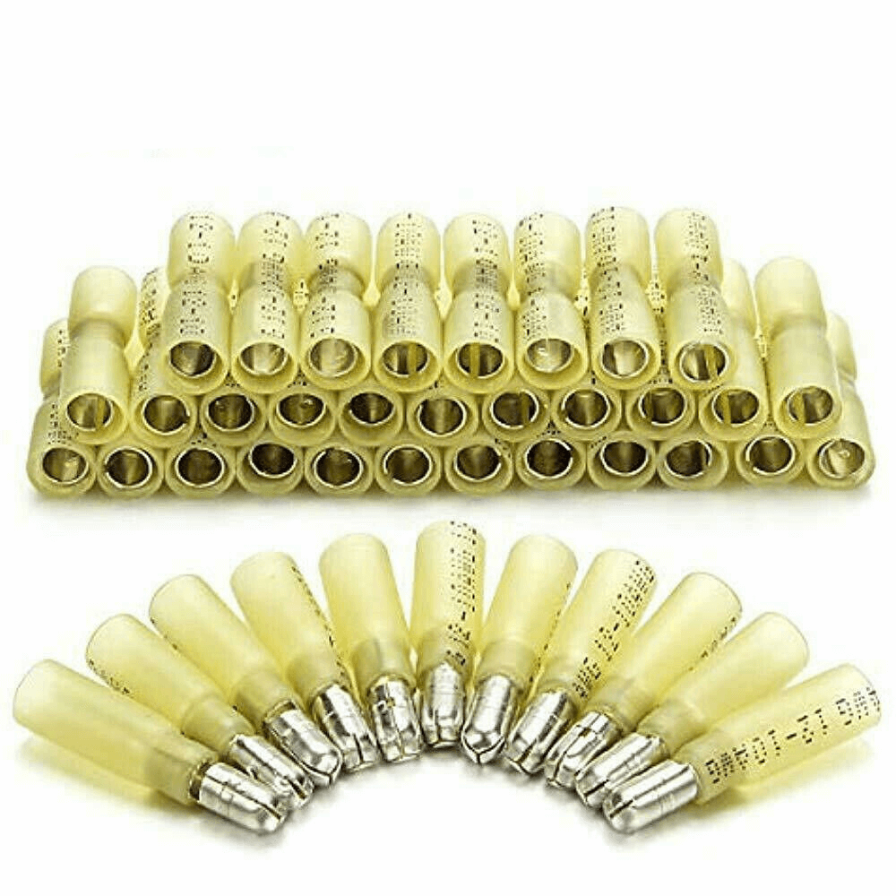 50Pcs Heat Shrink Bullet Connectors Waterproof Marine Splice Terminal ...