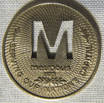 WASHINGTON DISTRICT OF COLUMBIA METROBUS TOKEN 1973 Washington 500AL ...