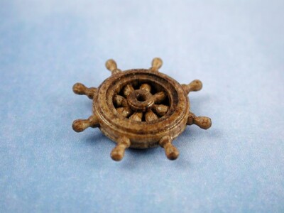 Walnut Ships Wheel 20mm - Model Boat fittings Craft Projects | eBay UK