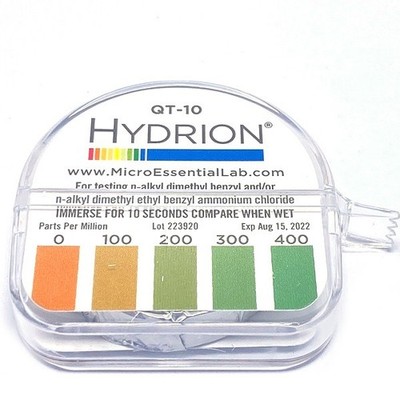 Micro Essential QT-10 Plastic Hydrion Low Range Quat Check Test Paper 0 ...