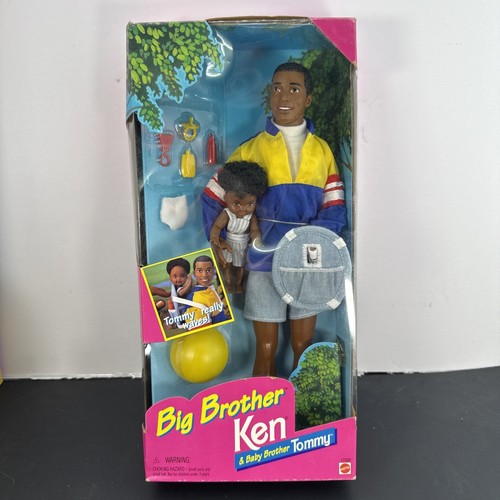 Barbie NEW 1996 Big Brother KEN & Baby Brother TOMMY African American ...