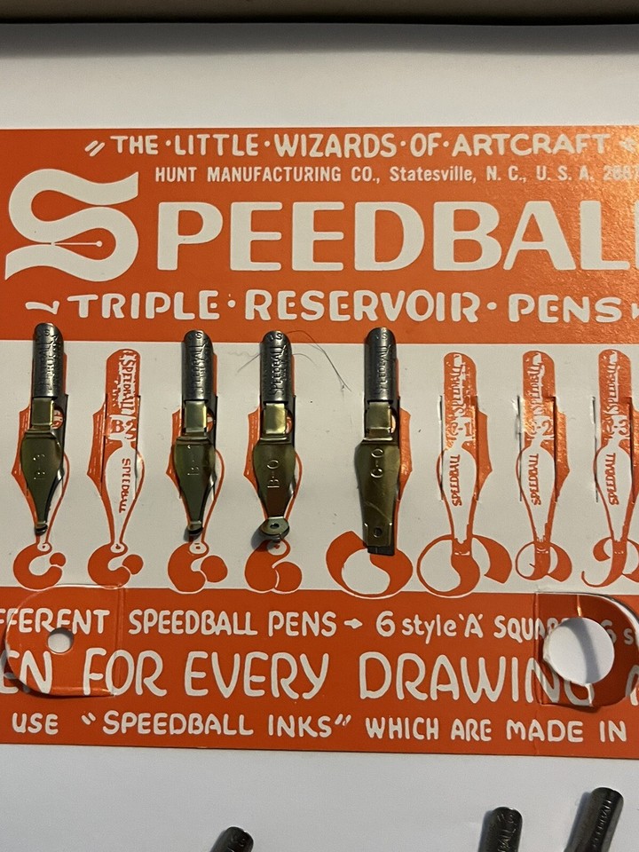 Vintage 1960’s Speedball Calligraphy Advanced Set W/Pens & Tips Text ...