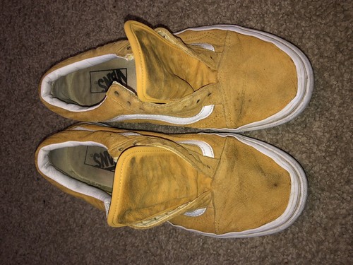 Vans Old Skool Mustard Yellow Unisex Suede Shoes Men’s 7.5 Women’s 9 ...