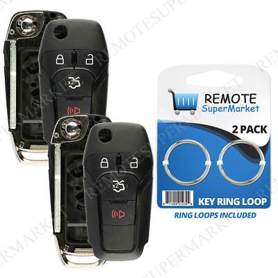 2 Shell Case For 2013 2014 2015 2016 Ford Fusion Keyless Entry Remote ...