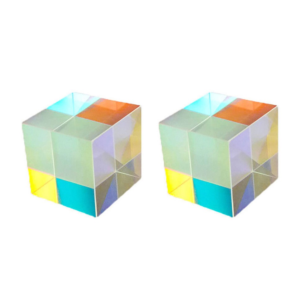 8PCS Optical Glass X-cube Dichroic Cube Prism RGB Combiner Splitter ...
