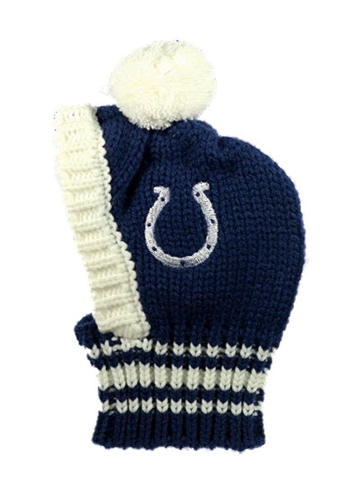 Dog Puppy Cat NFL Indianapolis Colts Knit Beanie Hat S Blue Ski Snow ...