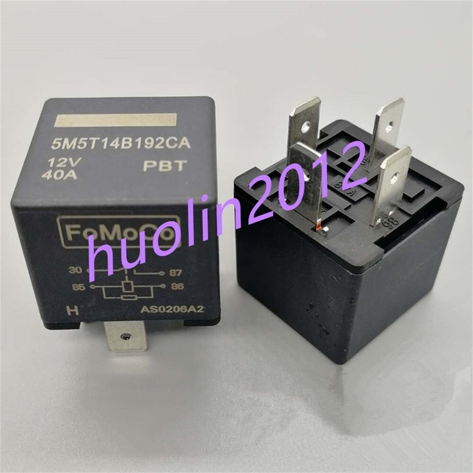 5Pcs New 5M5T14B192CA Automotive Relay 4 Prong 12V 40A | eBay