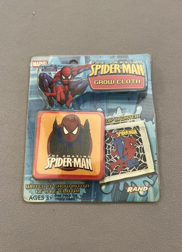 Marvel Spider-Man Grow Wash Cloth~Grows To 12” X 12”~For Ages 3+, New ...