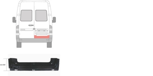 MERCEDES SPRINTER 1995 - 2006 REAR INNER DOOR BOTTOM REPAIR PANEL R/H ...