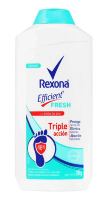 2X REXONA EFFICIENT TALCO PARA PIES FRESH 200g/FOOT TALCUM POWDER FREE ...