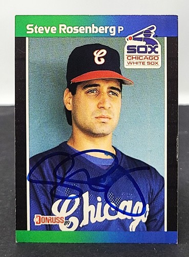 STEVE ROSENBERG Signed 1989 Donruss Baseball Card #219 Chicago White ...