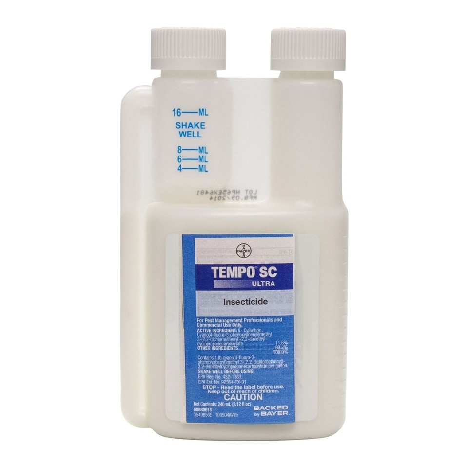 8 oz Tempo SC Ultra 240 ml Insecticide Pest Insect Control Spiders Bed ...