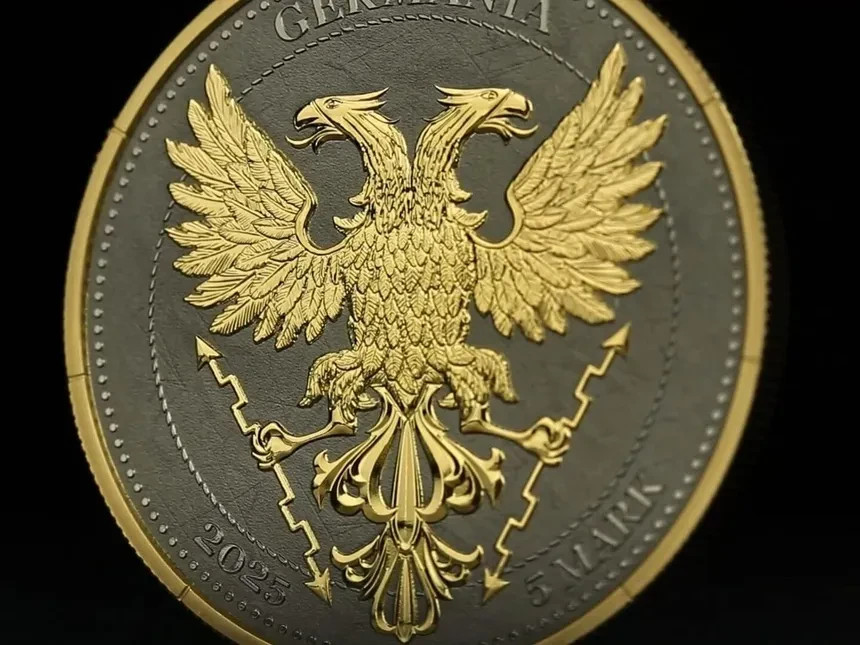 Mythical Forest collection Yggdrasil Goldenleaf 1 oz Silver BU 5 mark ...