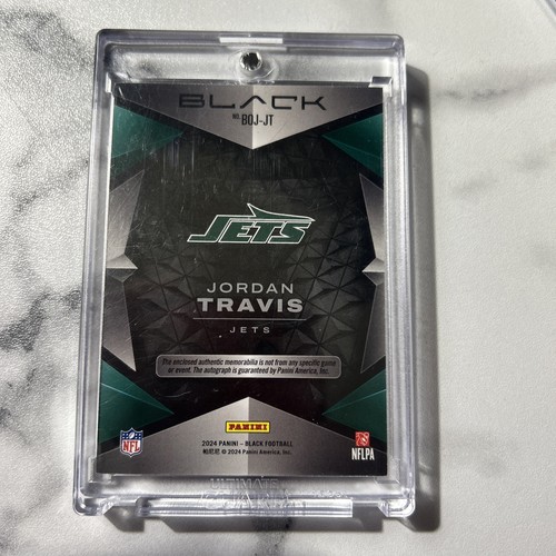 2024 Panini Black Jordan Travis Blacked Out Jumbo Rookie Patch Auto /14 ...