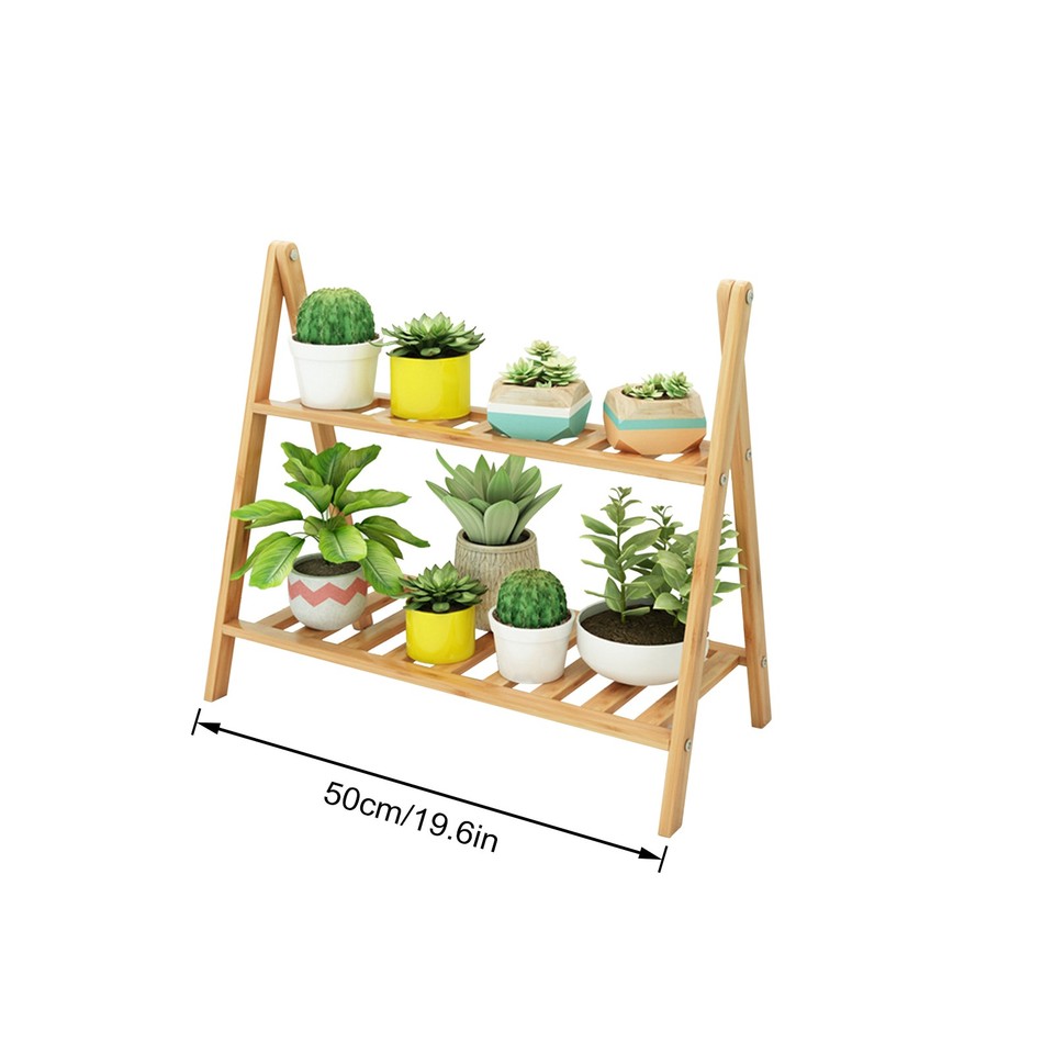 Multi Layer Bamboo Flower Pot Rack Strong And Long Lasting For Indoor ...