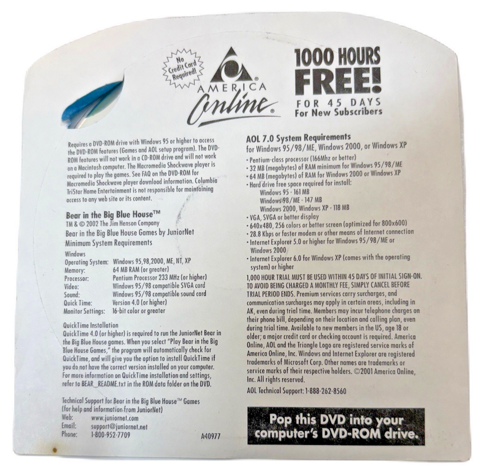 Buddy 1997 DVD General Mills Cereal AOL 2002 Promo Jim Henson Computer ...