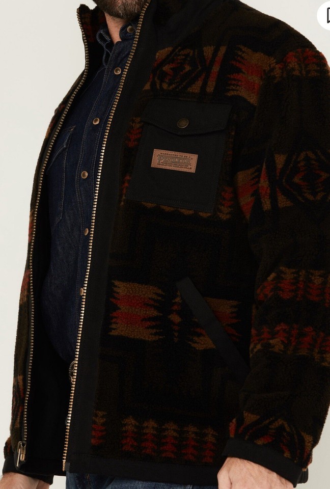 Pendleton Harding Printed Berber Jacket Western Native Pattern 2XL XXL ...