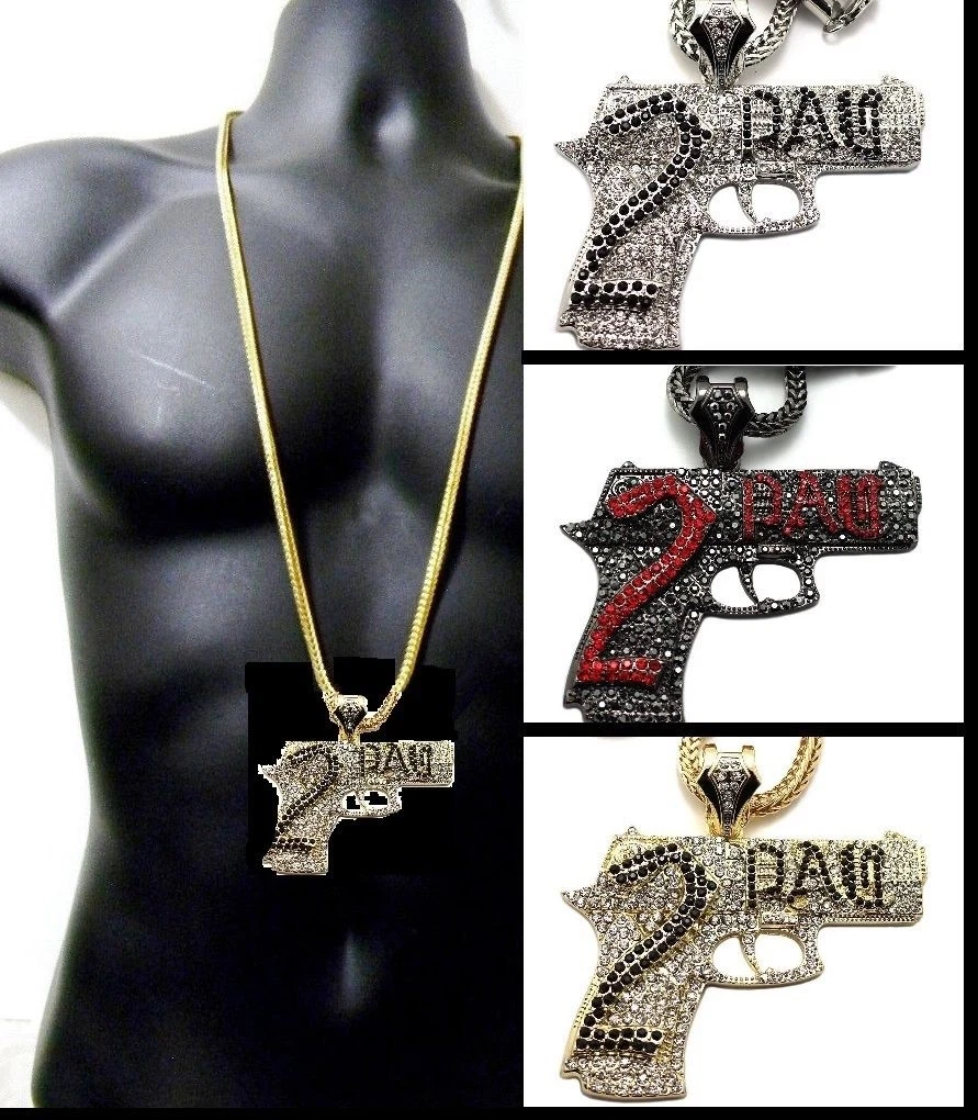 Tupac Gun Necklace