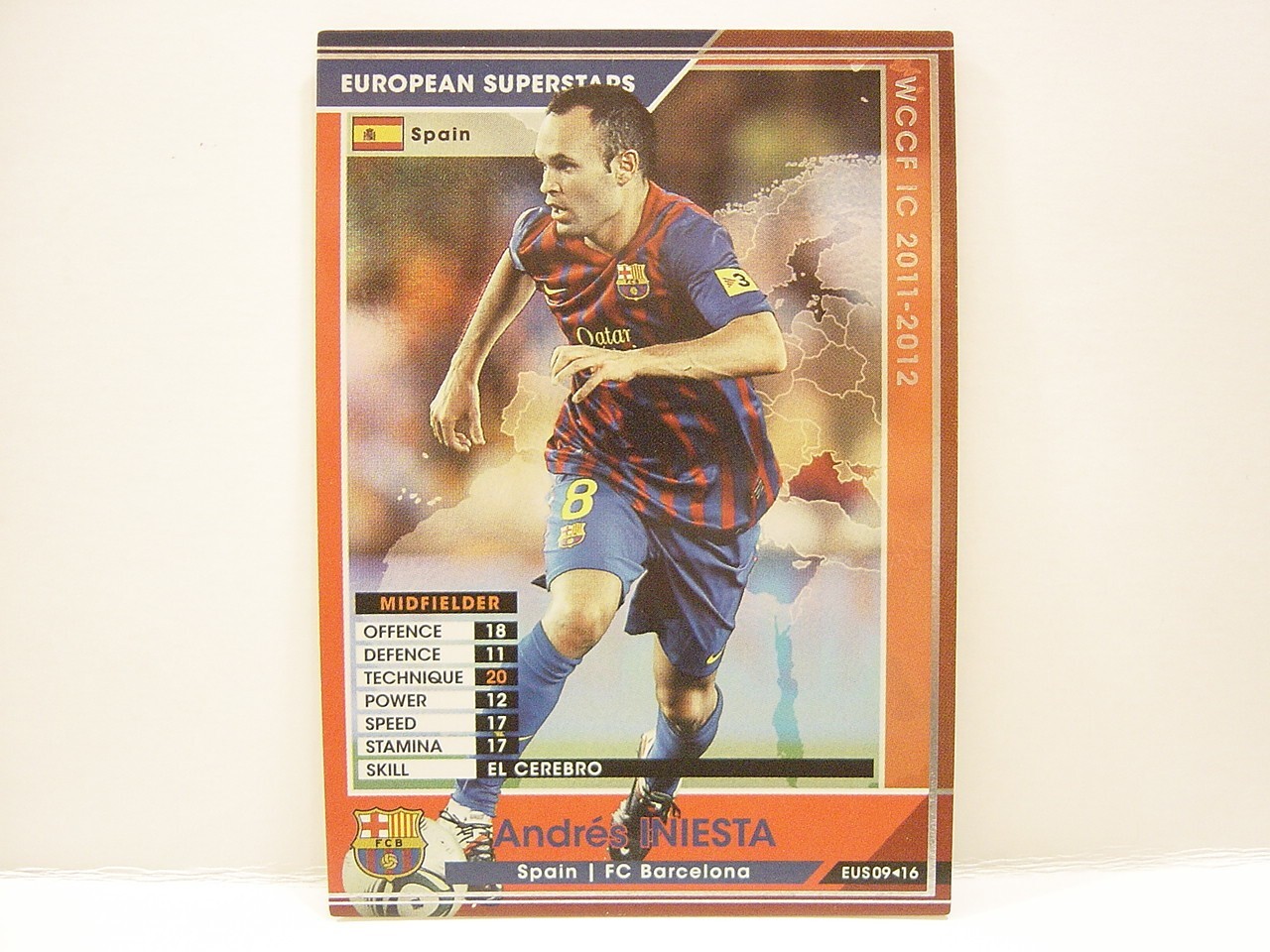 Panini WCCF 2011-12 EUS Andrés Iniesta 1984 Spain No.8 FC Barcelona ...